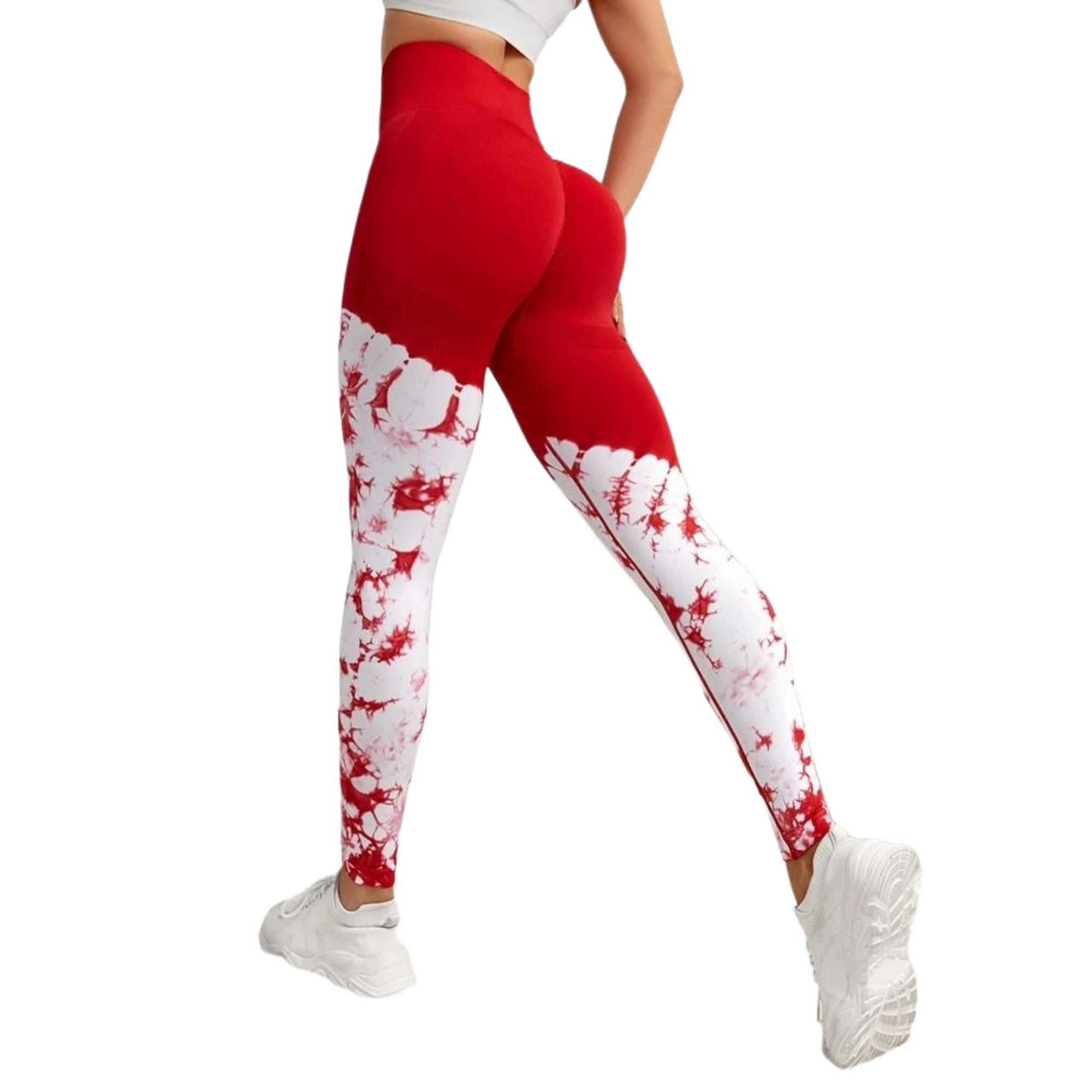 Calzas Leggings Push Up Bicolor Rojo Talla S | Lider