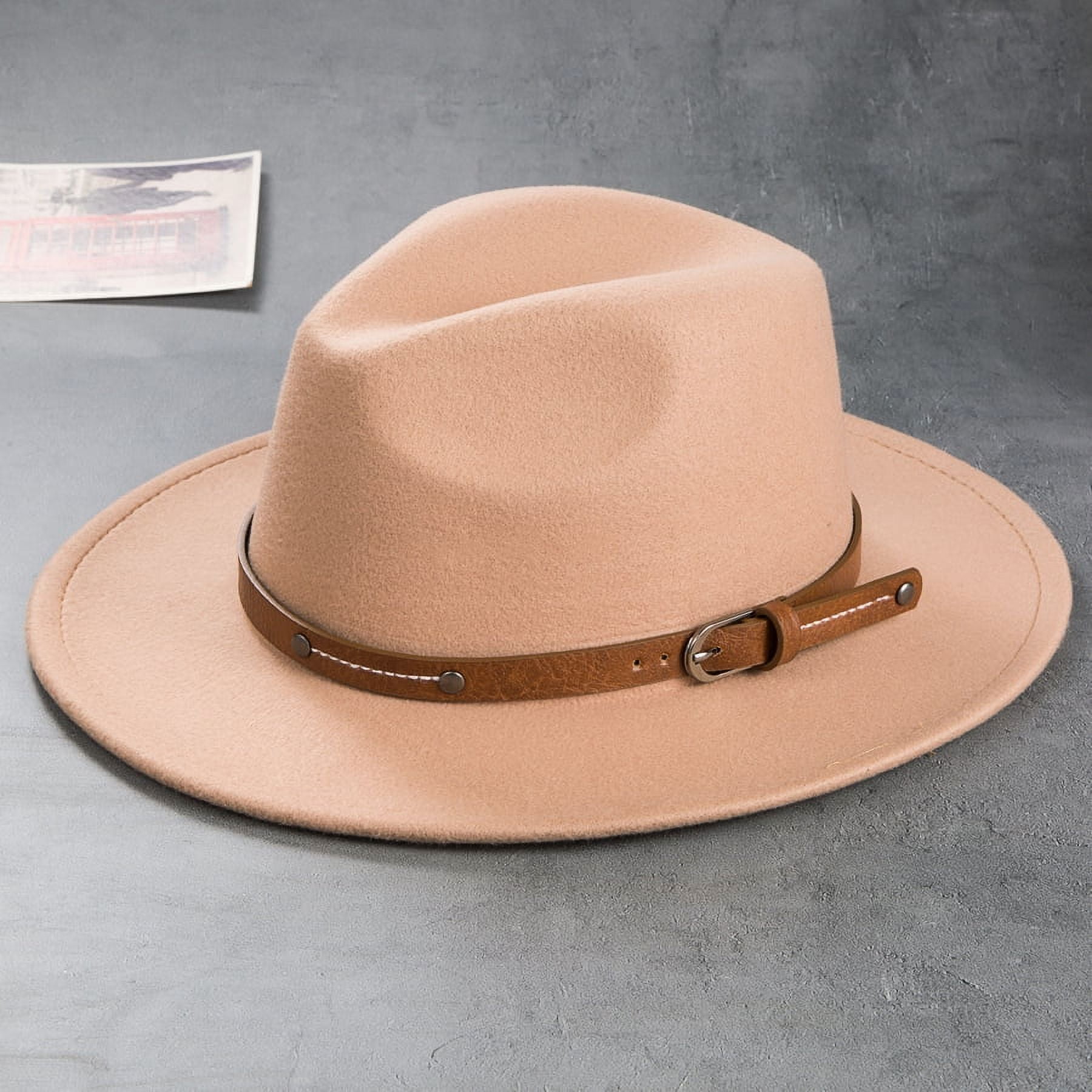 Vintage Felt Woolen Top Hat with Leather Buckle - Perfect for Jazz and ...