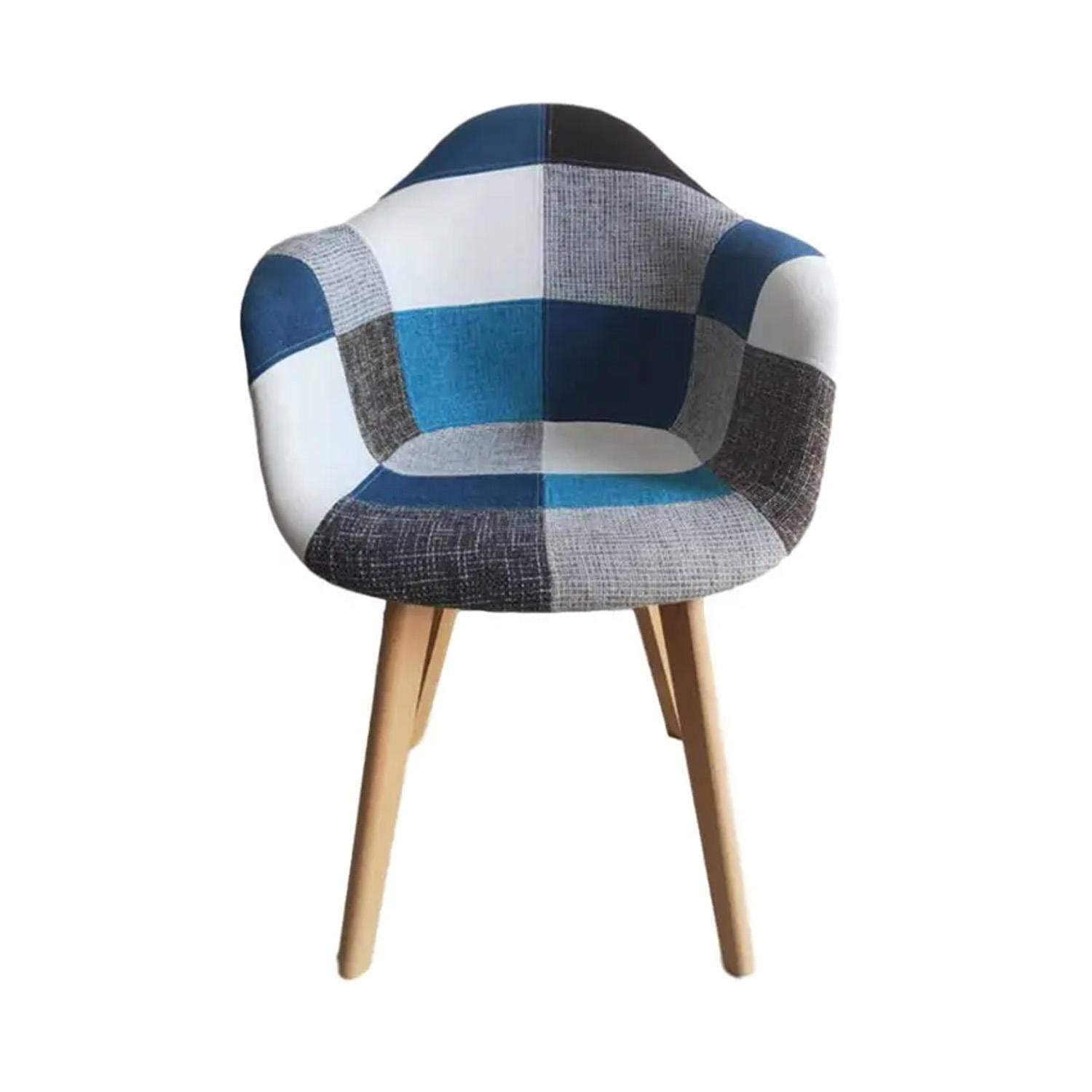 Silla De Diseño Eames Patchwork Color Azul azul | Lider