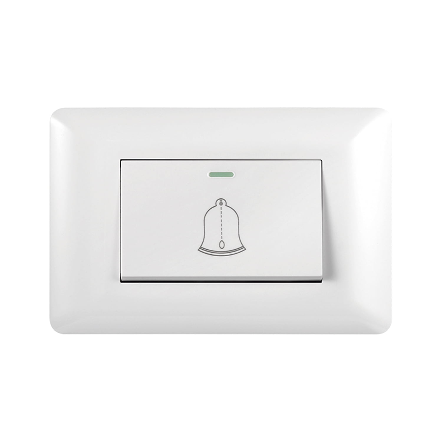 Timbre Interruptor Pulsador Simple 10A 250V Diseño Campana Blanco | Lider