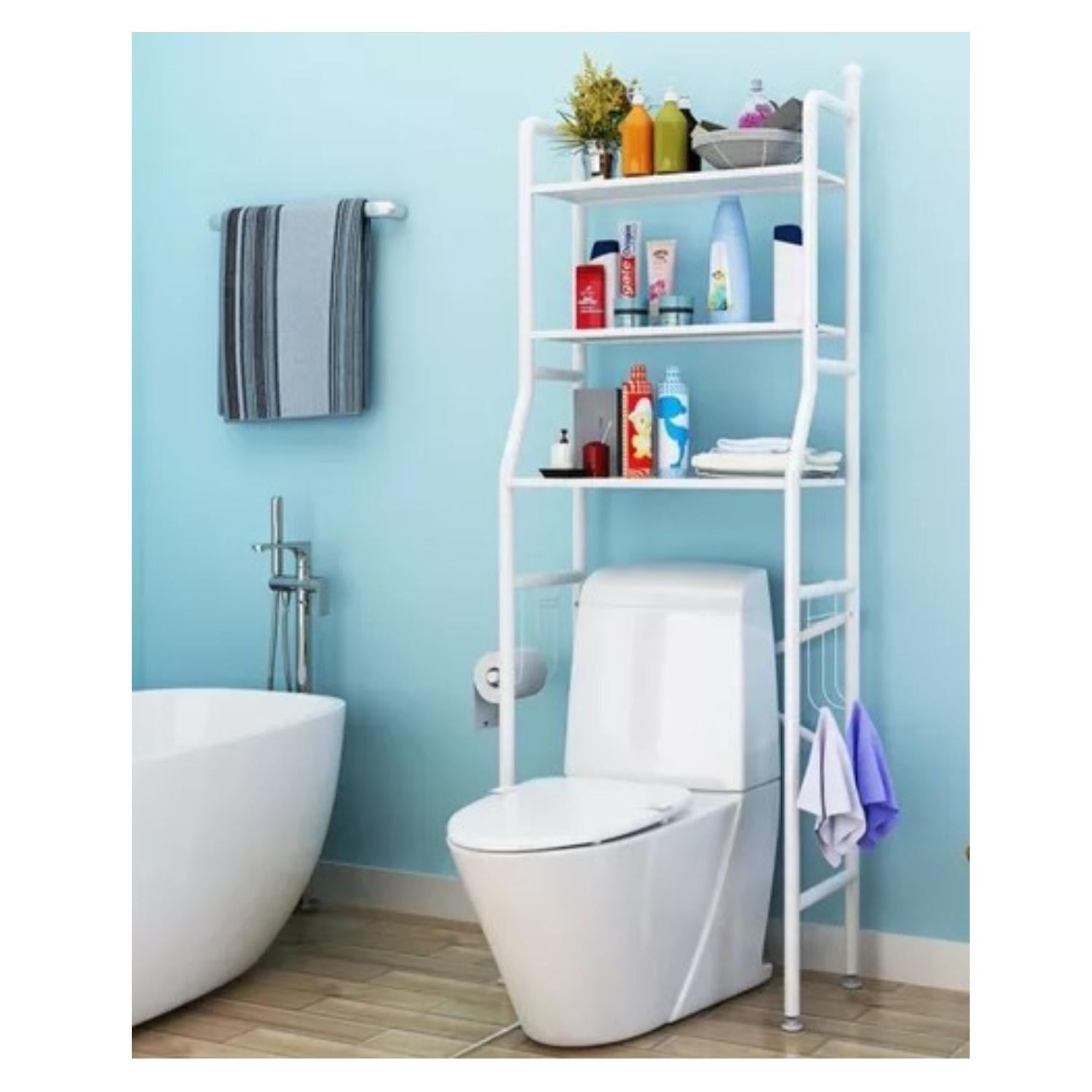 Repisa Baño Muebles Organizador Fierro Portatil Estantes 3 N Color ...