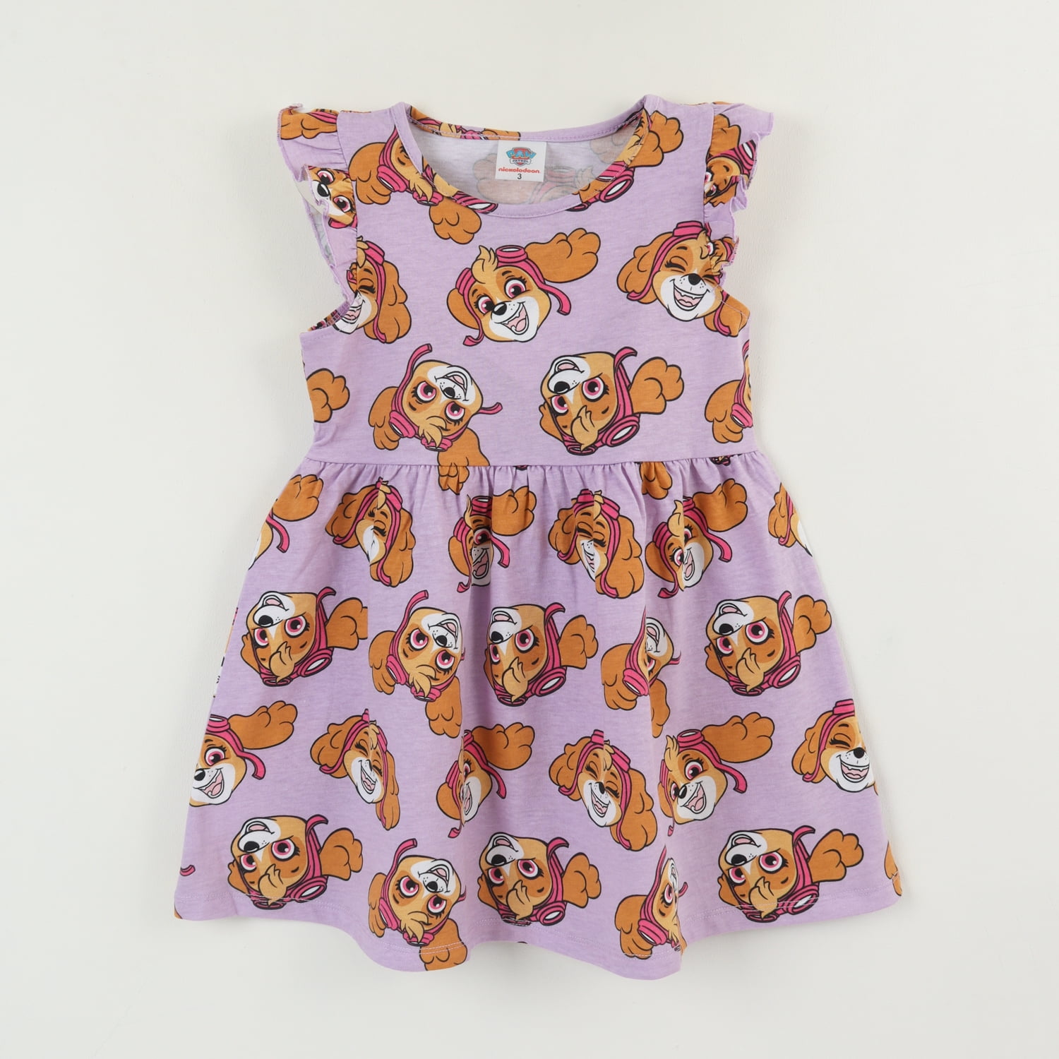 Vestido Sin Manga y Collet Niña Lila Print Skye Paw Patrol | Lider