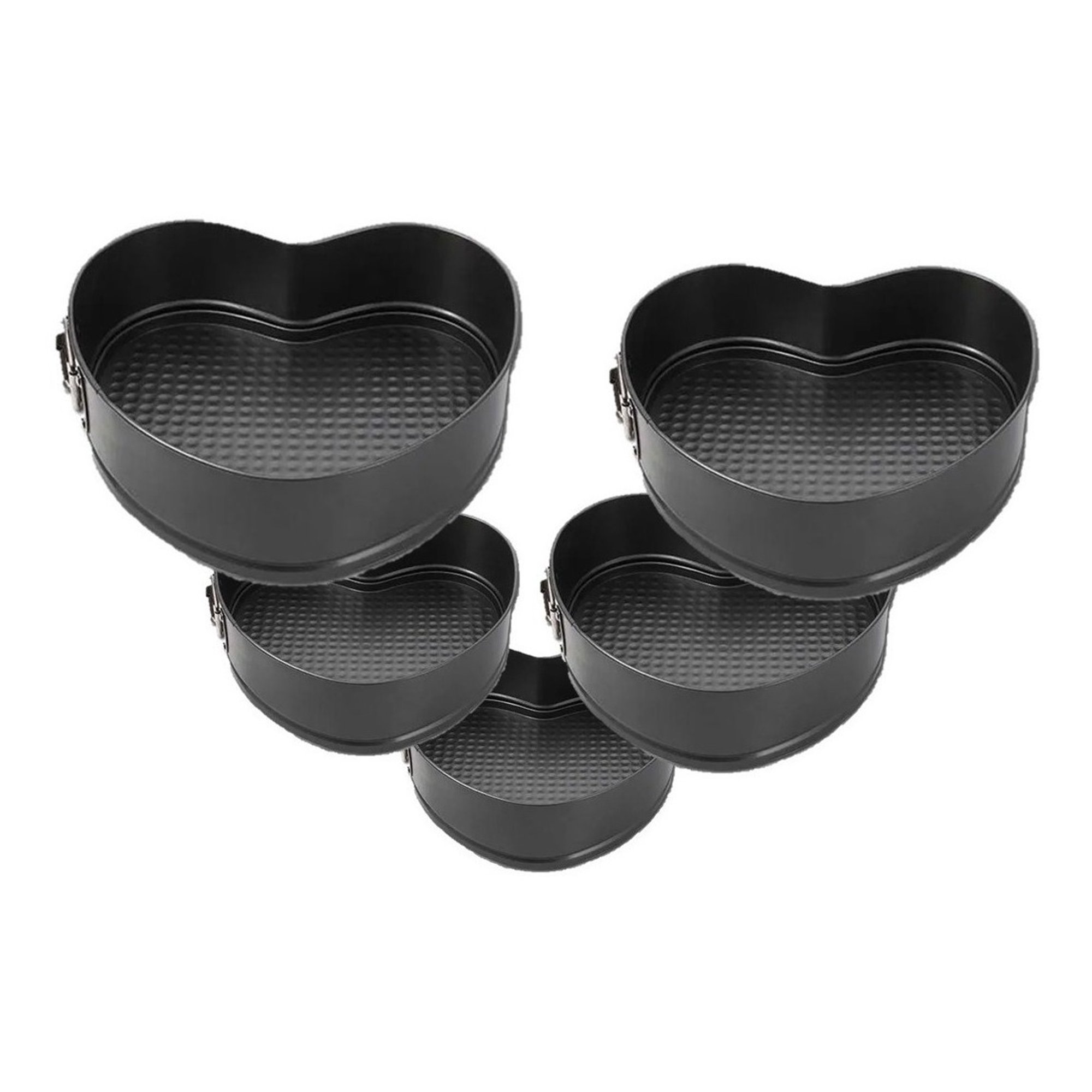 5 Moldes Corazón Antiadherente para Torta Queque Repostería | Lider