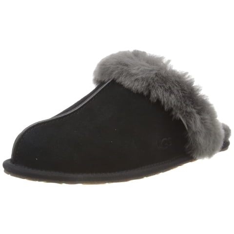Slipper Ugg Scuffette Ii Para Mujer, Color Negro Y Gris,