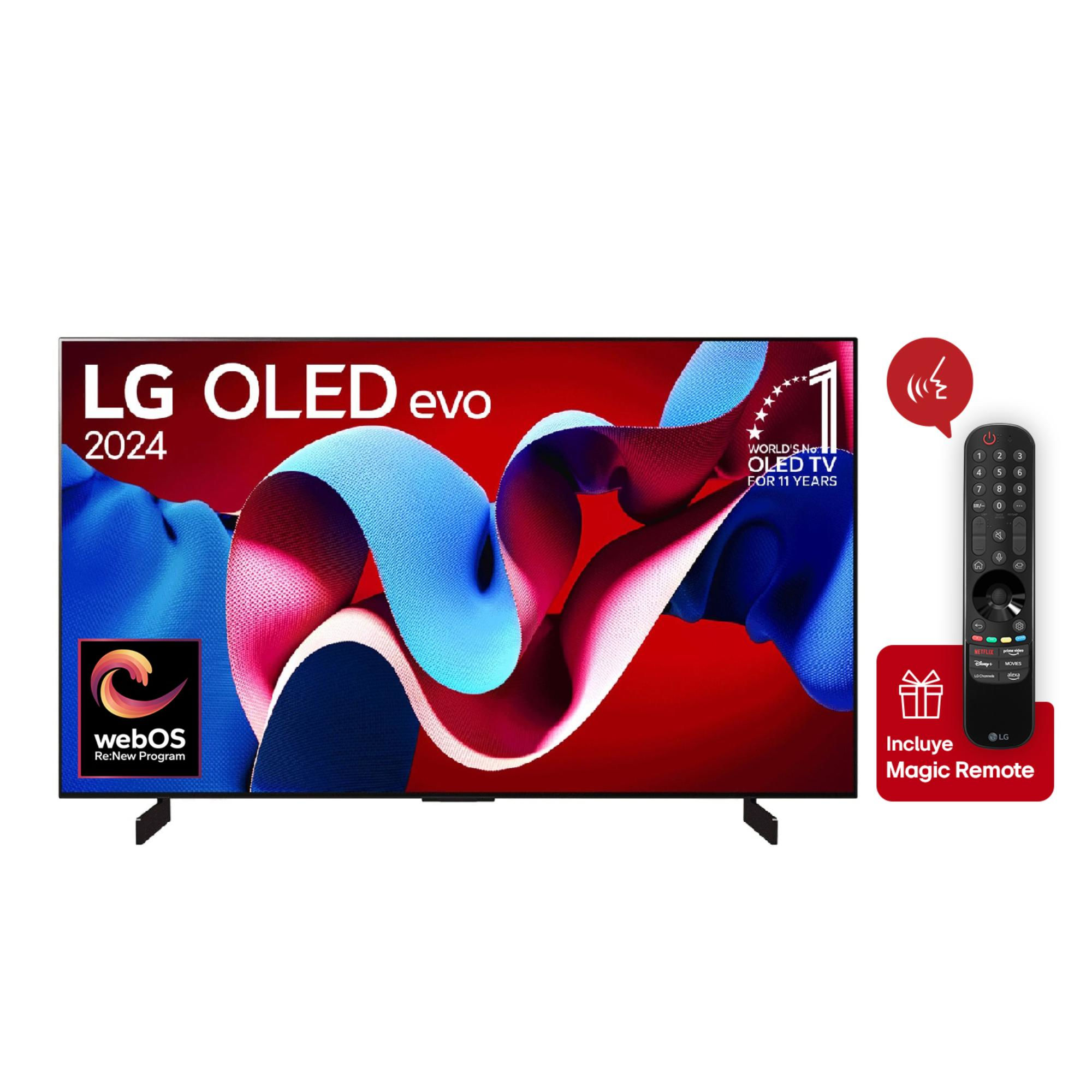 Lg - Televisor Oled 42"" Oled42C4 4K Uhd + Magic Remote