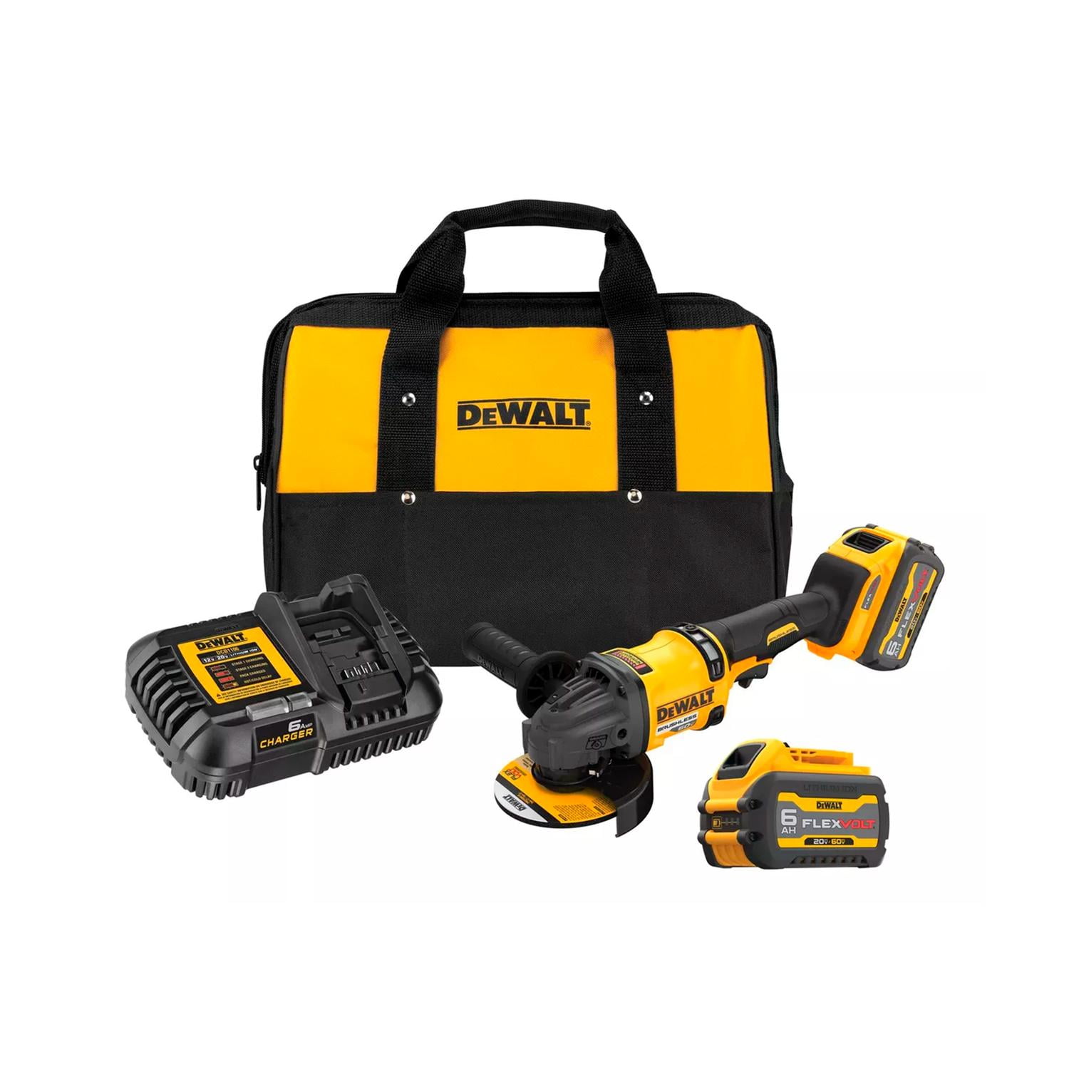 Kit Esmeril Angular 4 1/2 -5 2b +1 Carg Dewalt Dcg418t2-b2 amarillo | Lider