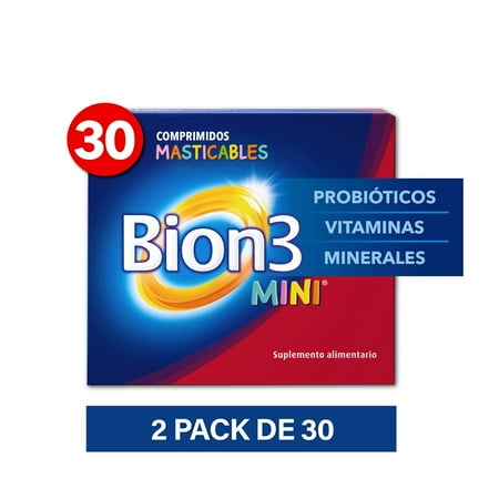 Bion 3 Suplemento Mini 60 Comprimidos Masticables Azul