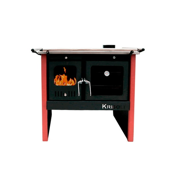 Cocina a Leña combustión lenta KA80 Rojo | Lider