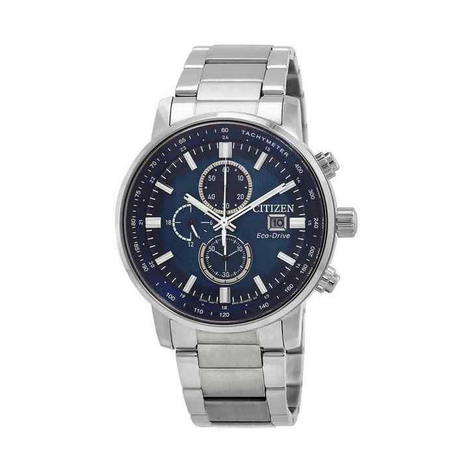 Reloj Digital Citizen Eco-Drive Cronógrafo Acero Inoxidable Azul Hombre ...