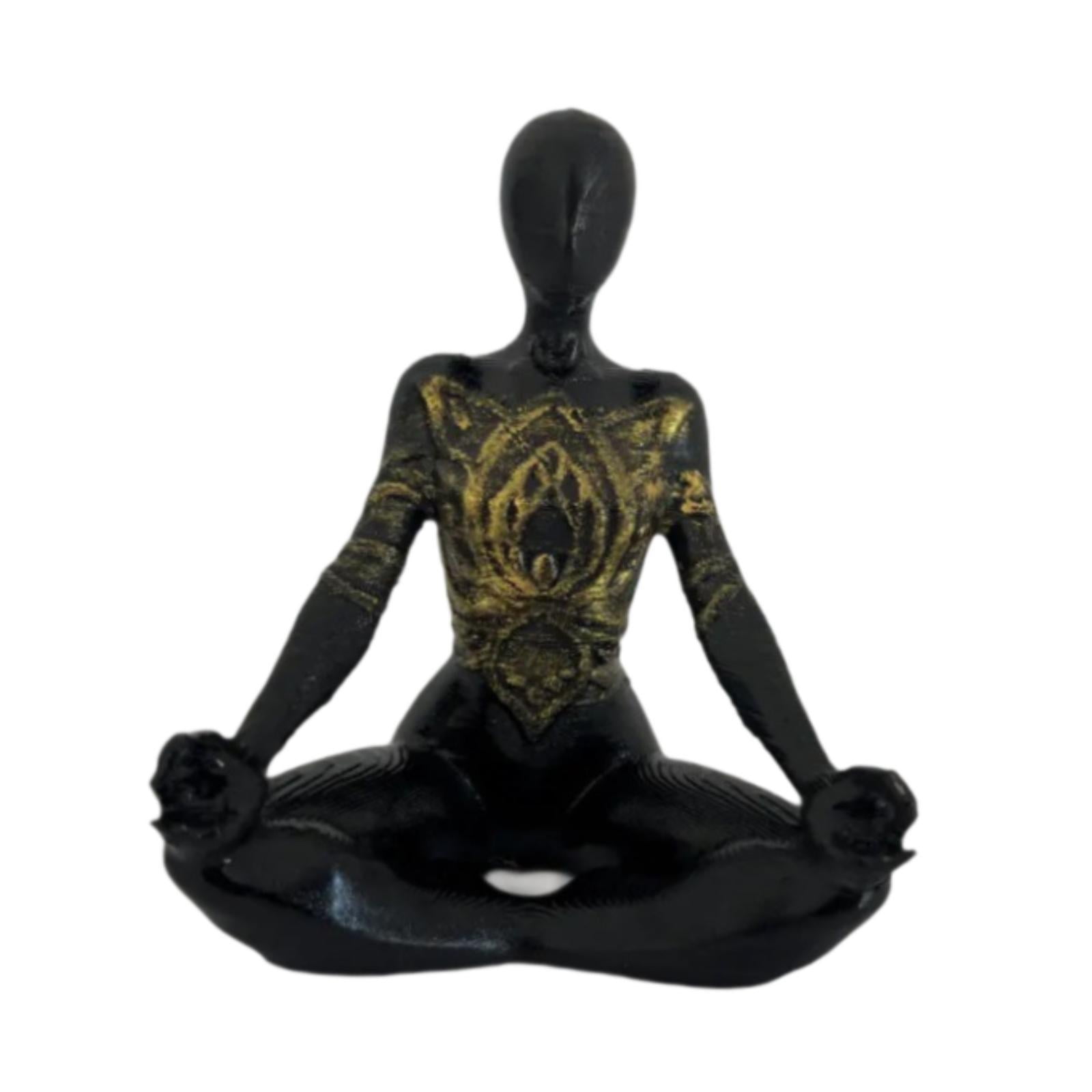 Figura De Resina Coleccionable, Estatua De Pose De Yoga Para Oficina ...