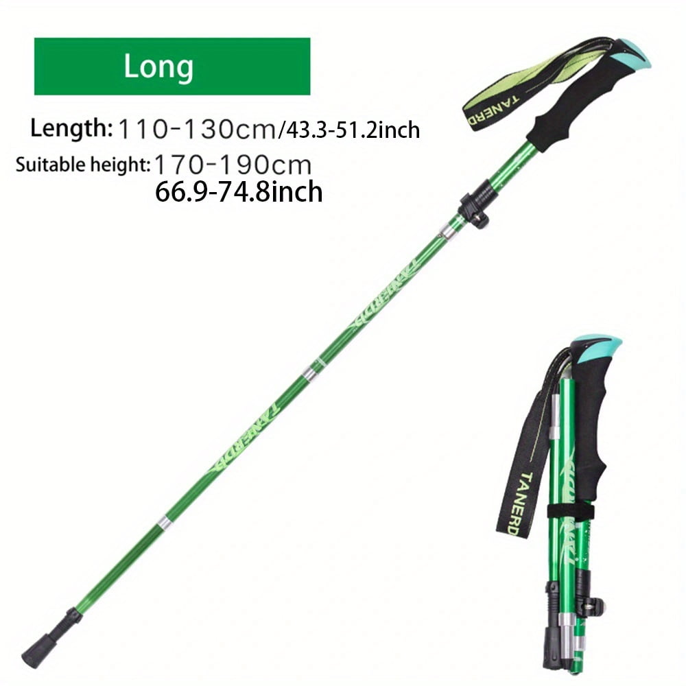 5-Section Outdoor Fold Trekking Pole Camping Portable Walking Hiking ...