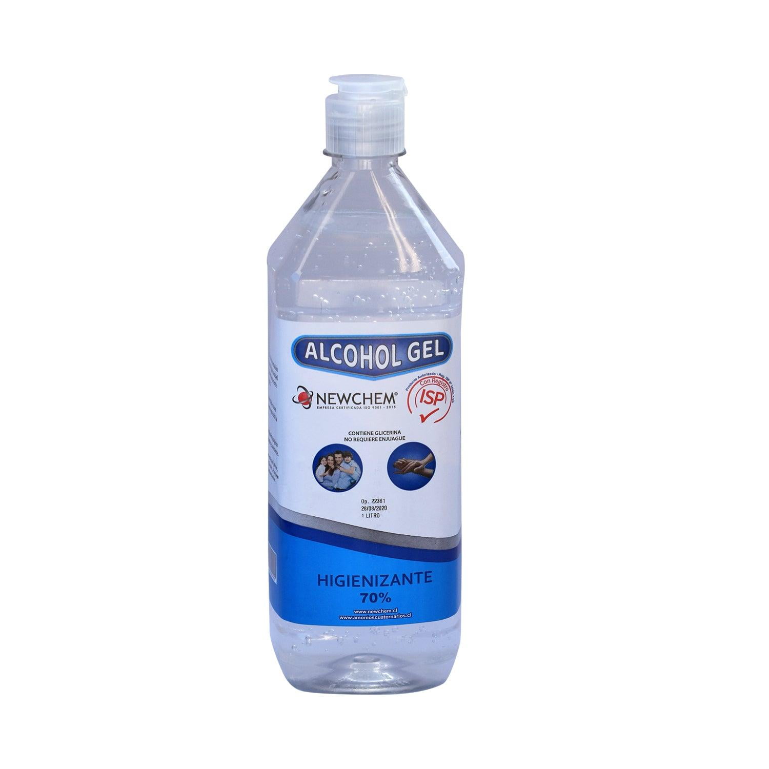 Alcohol Gel Newchem 70% - Botella 1 Litro blanco | Lider