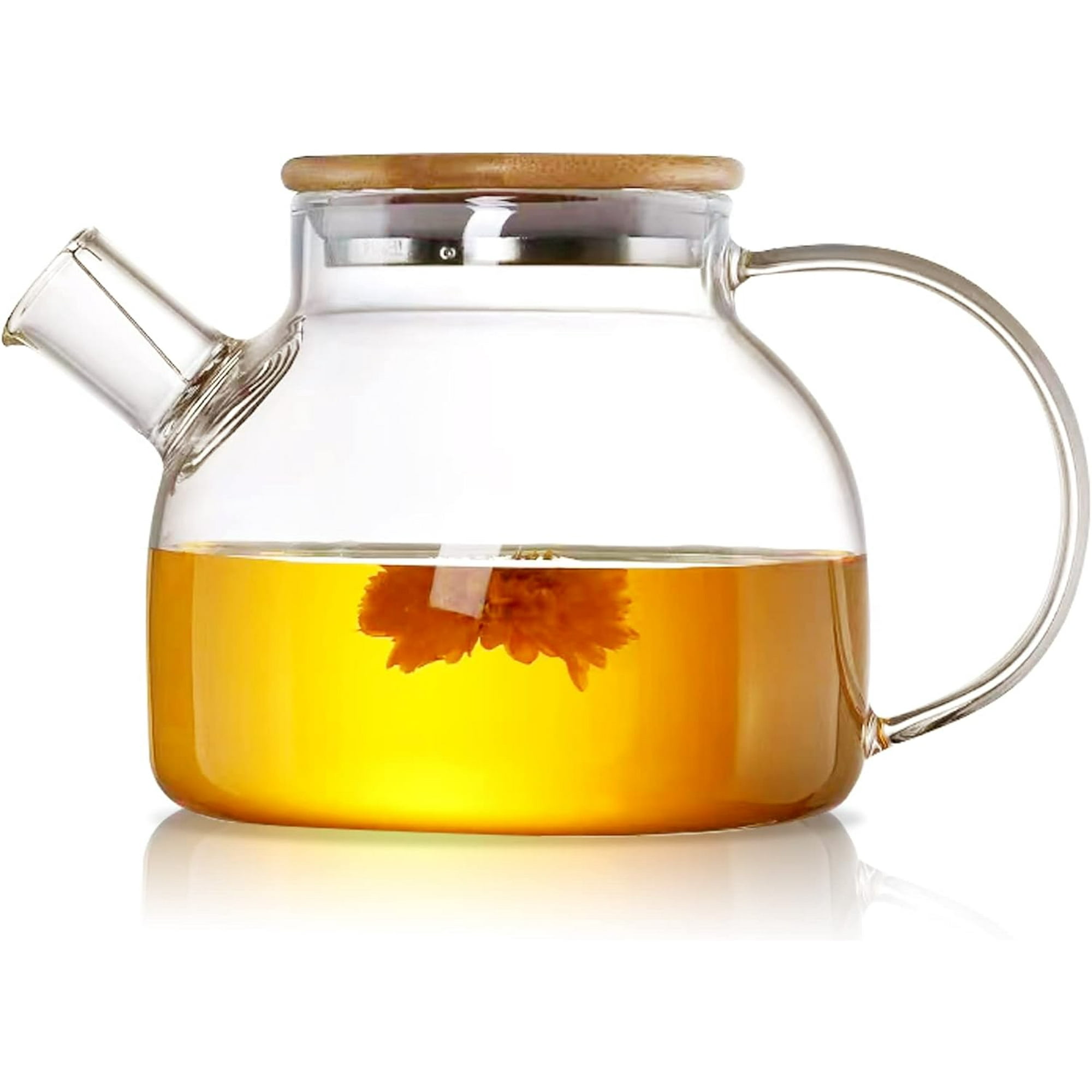 Tetera de Vidrio Borosilicato Resistente Fuego/Frío 1 L | Lider