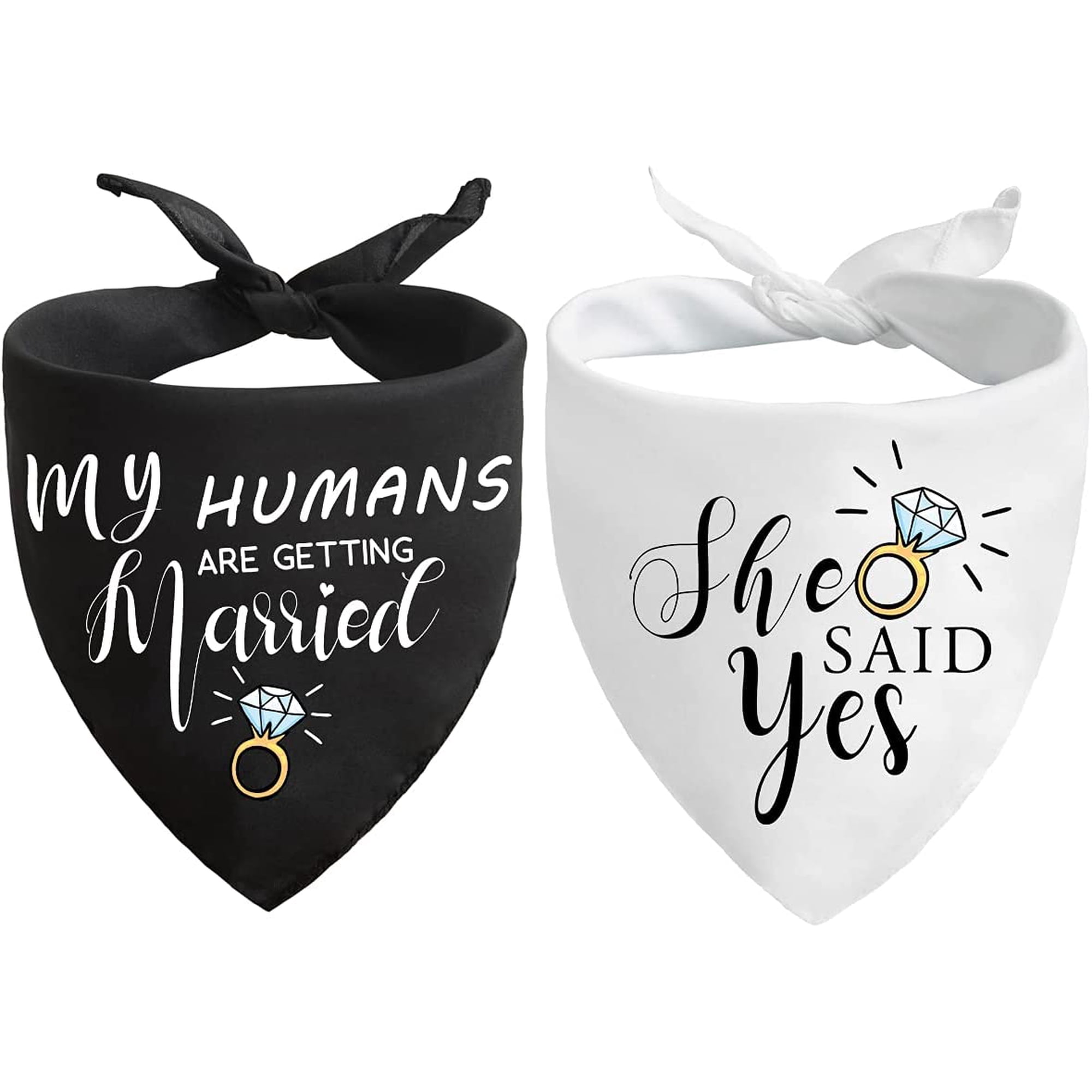 Bandana para perro "Mis humanos se casan", "Ella dijo que sí", fotos de ...