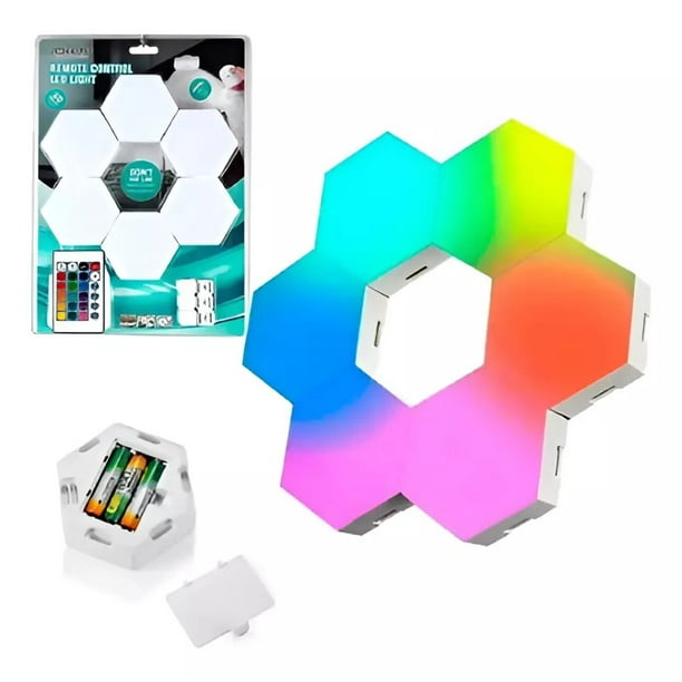 Set Luz Gamer Hexagonal Led Tira Cinta 6 Luces | Lider