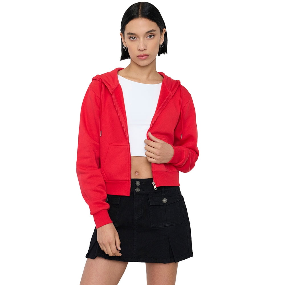 Polerón Mujer Full Zipper Rojo Corona | Lider