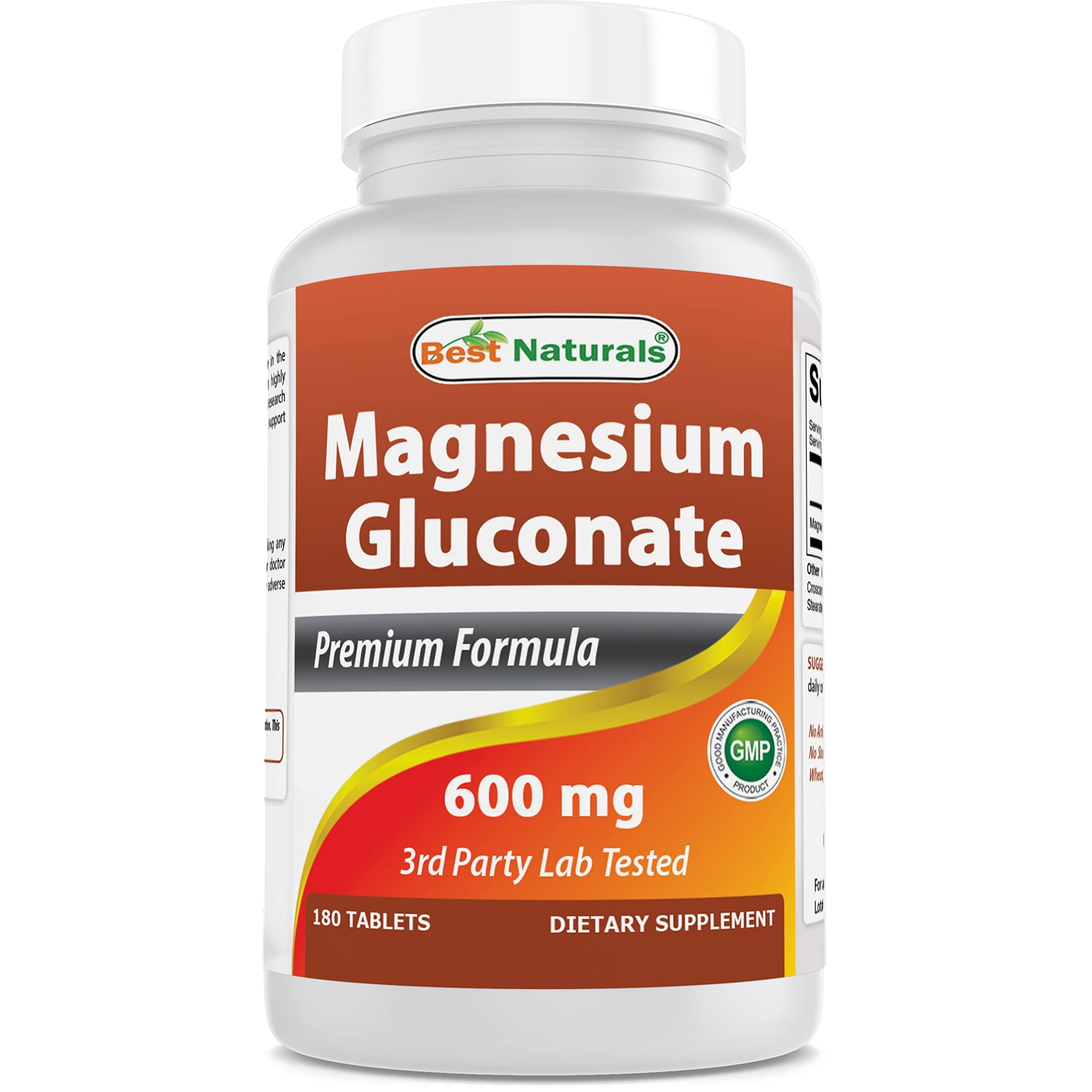 Supplement Best Naturals Gluconato de Magnesio 35 mg 180 comprimidos ...