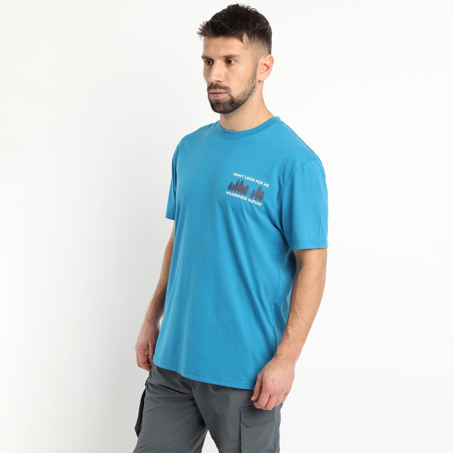 Polera Estampado Outdoor Celeste | Lider