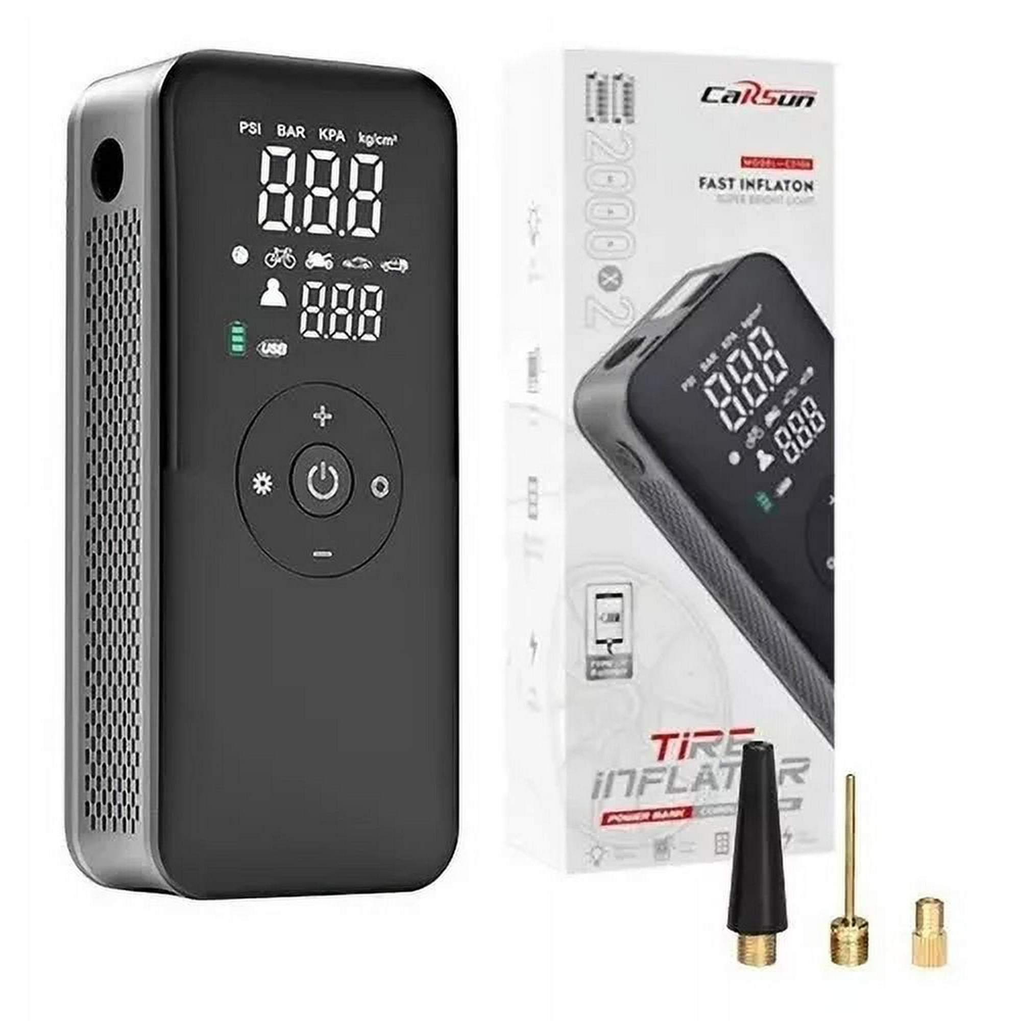 Inflador Portátil Inalámbrico Con Powerbank | Lider