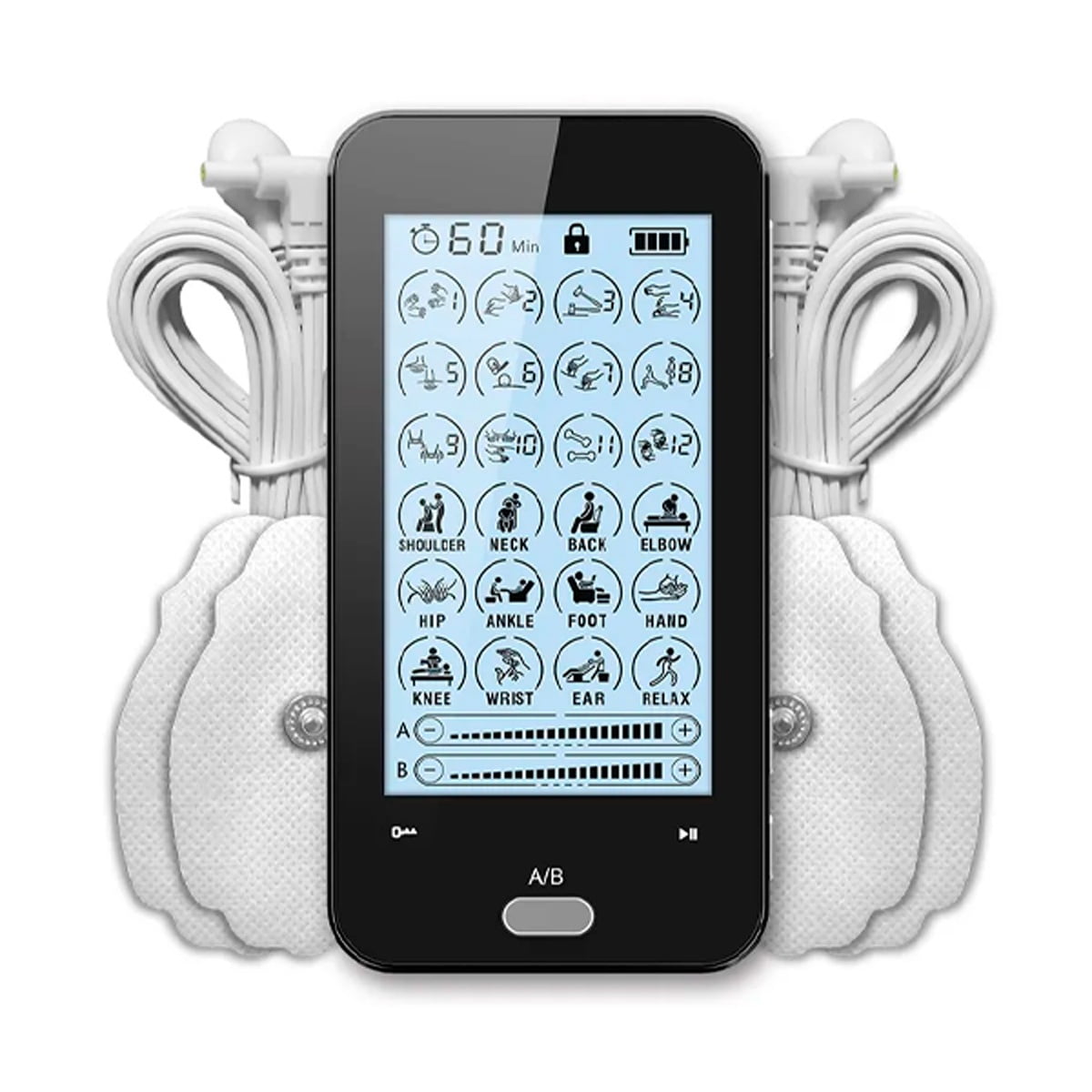 Tens + Electroestimulador Muscular Touch Astec 2 Canales - 24 Modulos - AS8015 | Lider