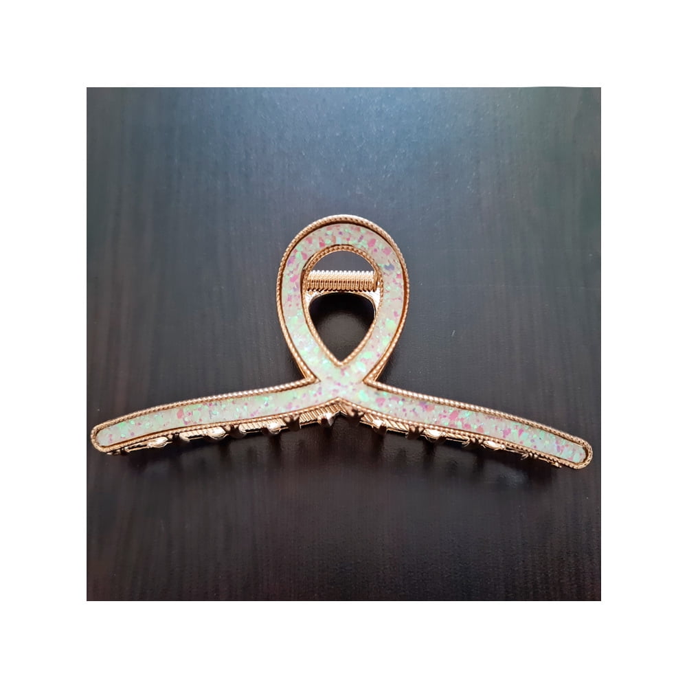 Traba Metálica Garra Tiburón De Cabello Infinity Blanco | Lider