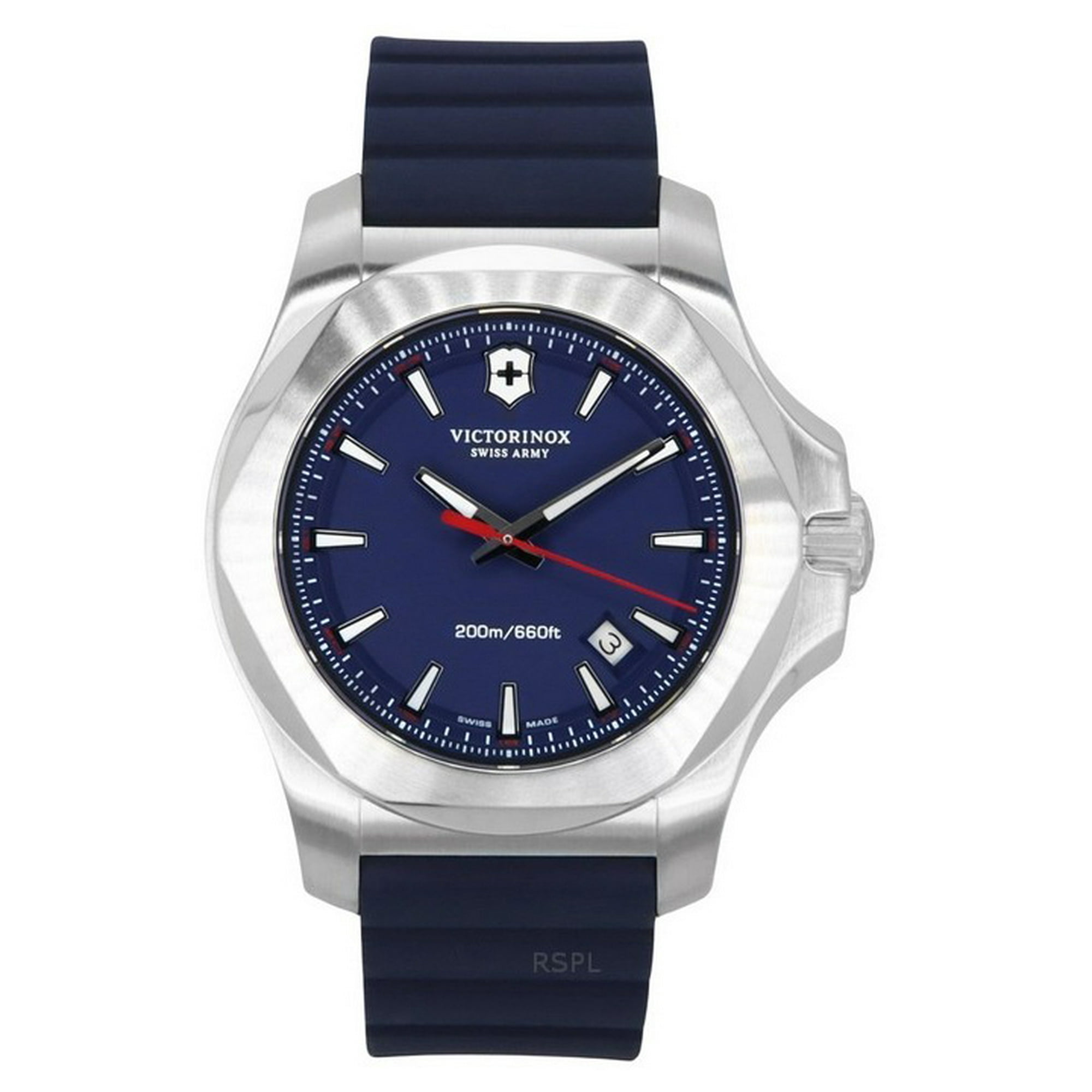 Reloj Swiss Army Inox Esfera Azul Correa De Caucho Azul Para Hombre ...