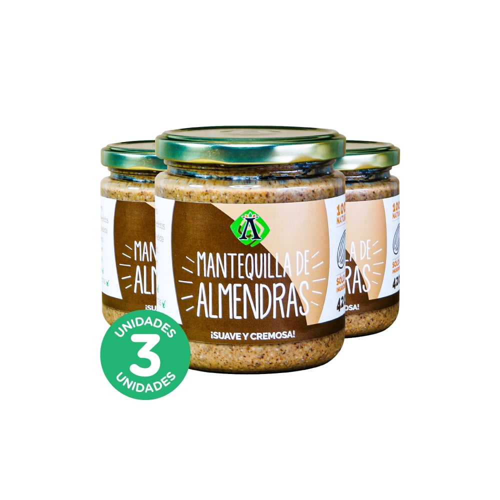 Pack 3, Mantequilla de Almendra 420gr | Lider