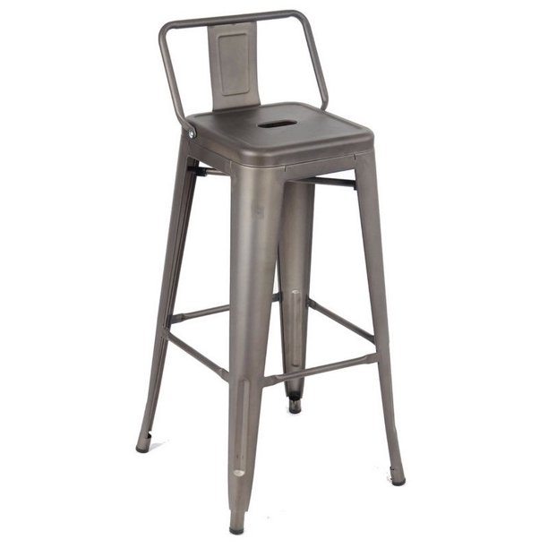 Piso Tolix Respaldo Bajo Gunmetal 66 Cm | Lider