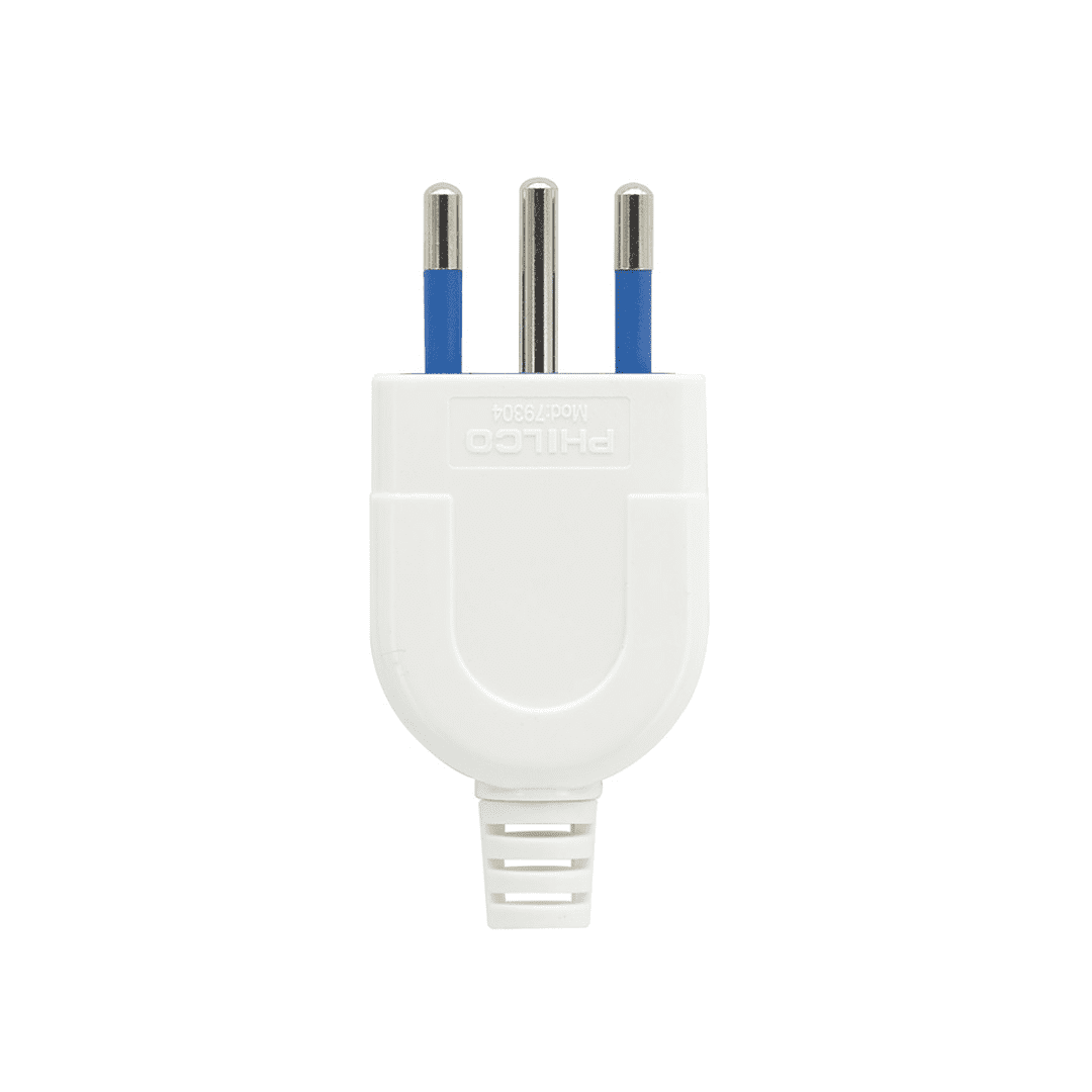 Enchufe Macho 2P + T 10A 250V Blanco | Lider