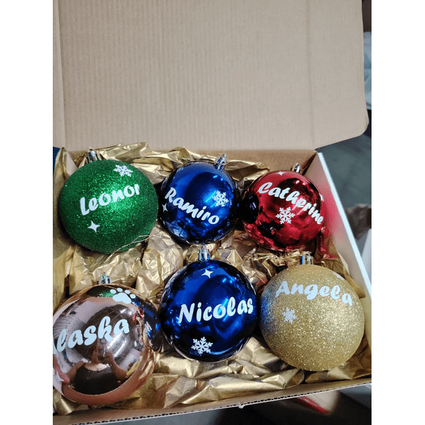 Pack 6 Esferas Navideñas Personalizadas Para Árbol A Elección ...