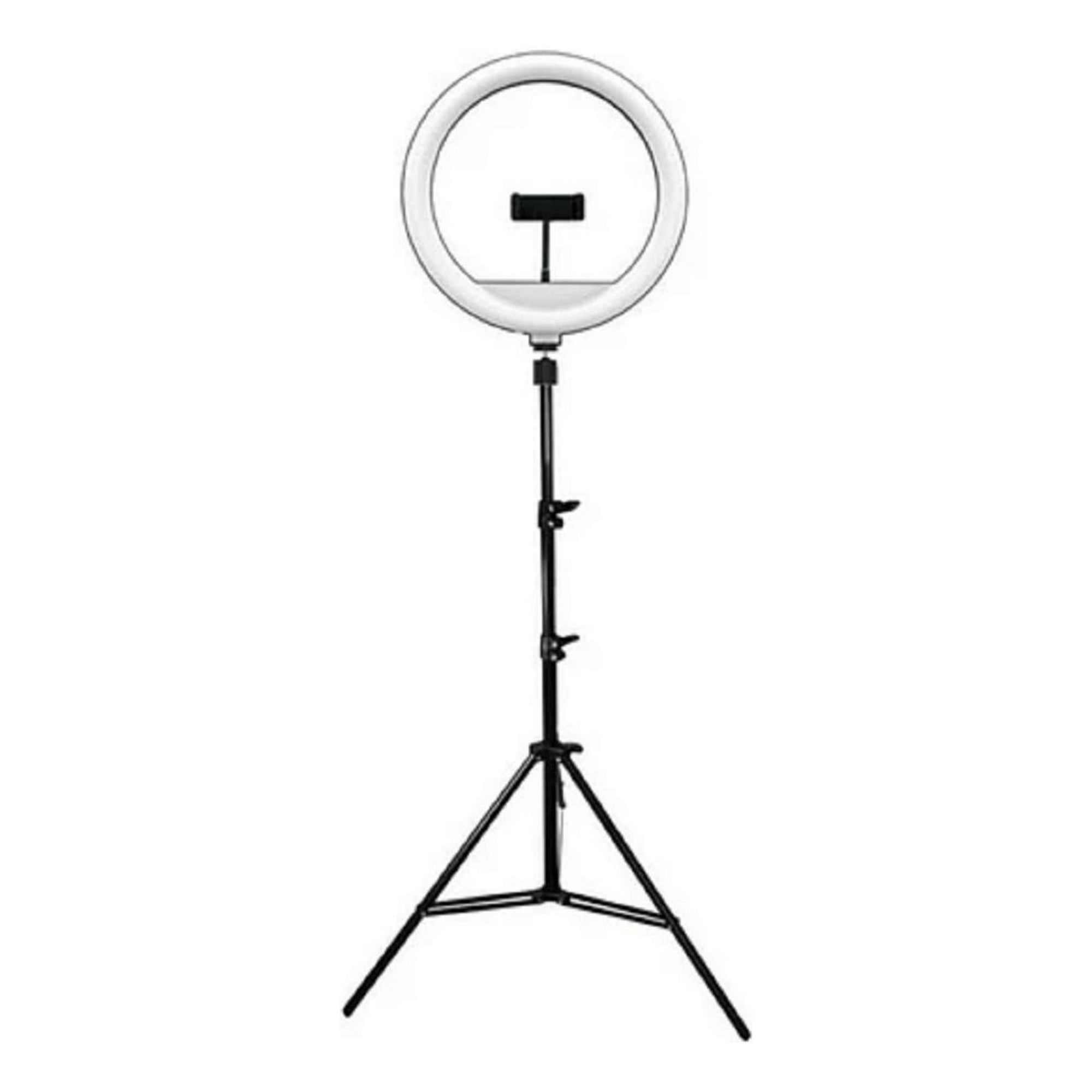 Aro De Luz Con Tripode 26 Cm 3 Tipos De Luces Fujitel azul | Lider