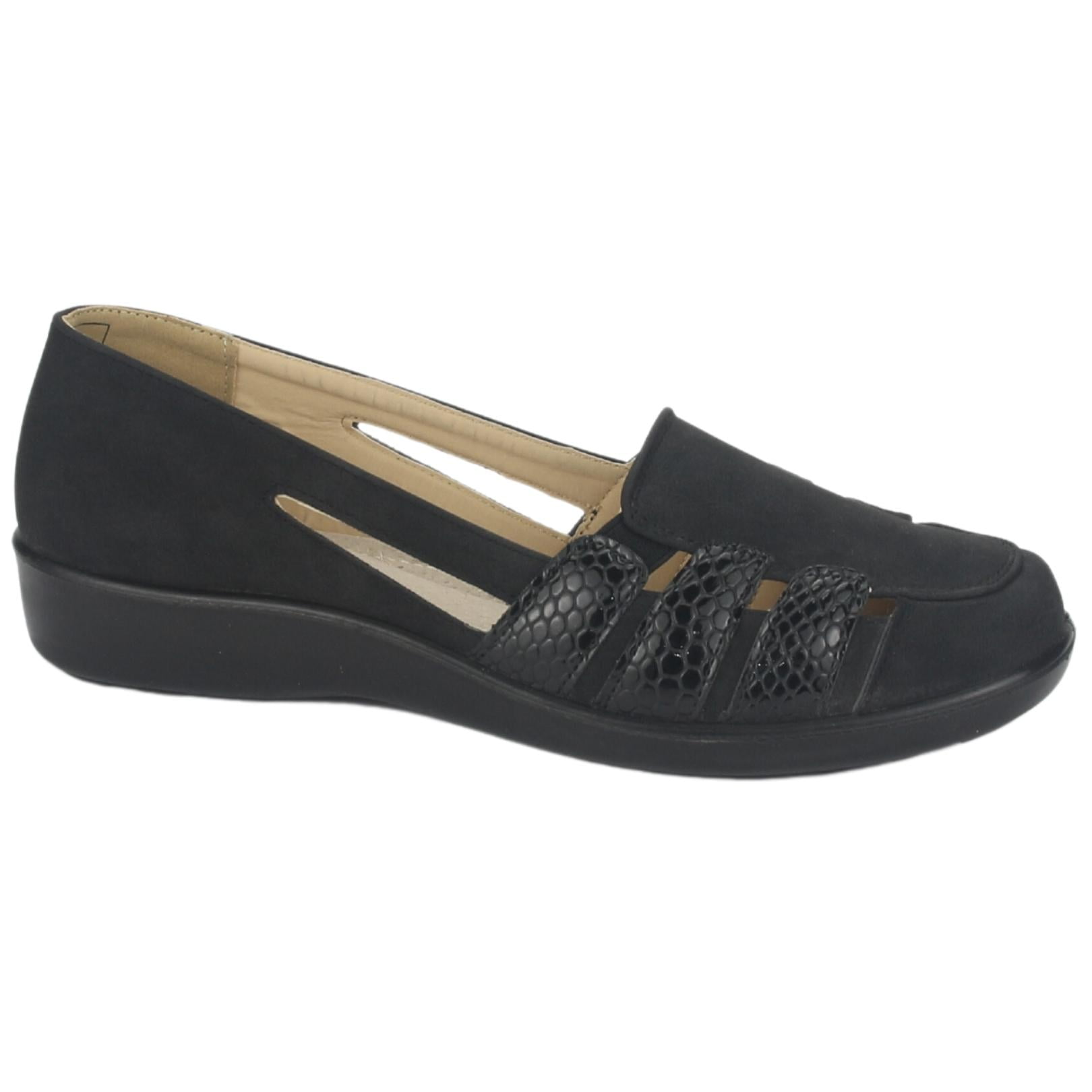 Zapato Chalada Mujer Deco-2 Negro Comfort | Lider