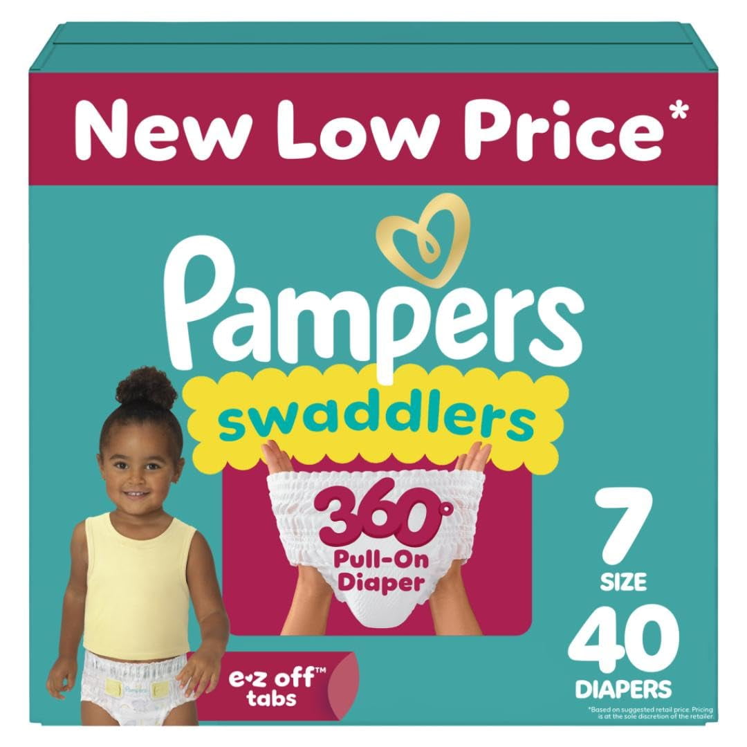 Pañales tipo pantalón Pampers Swaddlers 360 Talla 7, Paquete con 40 ...