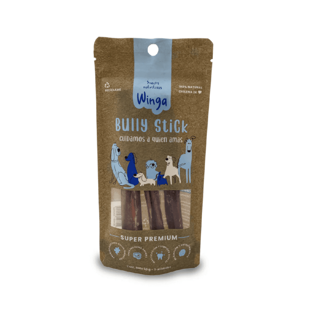 Snack Masticable Perros Bully Stick 75 Grs. M (3 Un) - Winga | Lider