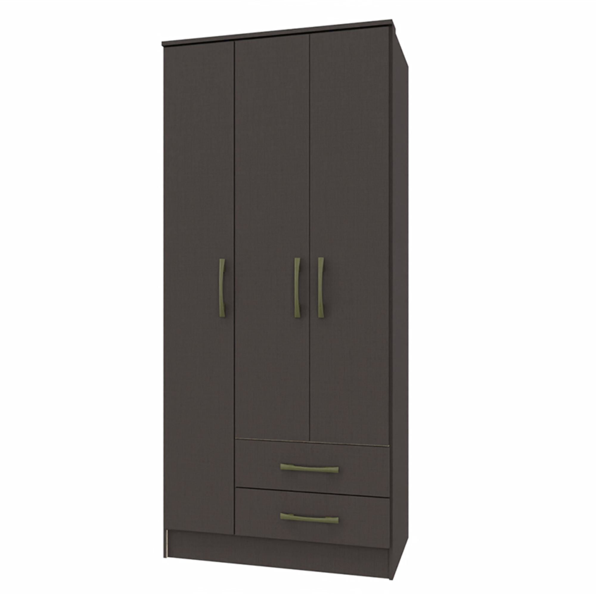 Clóset Pequim Dark 3 Puertas 2 Cajones Negro | Lider