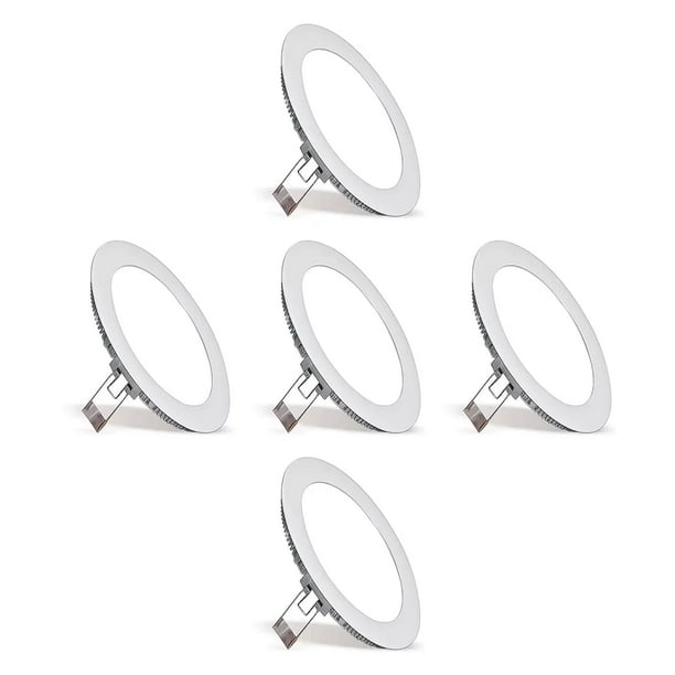 Pack 5 Foco Embutido Redondo 18w Luz Calida Panel Led Plafon | Lider