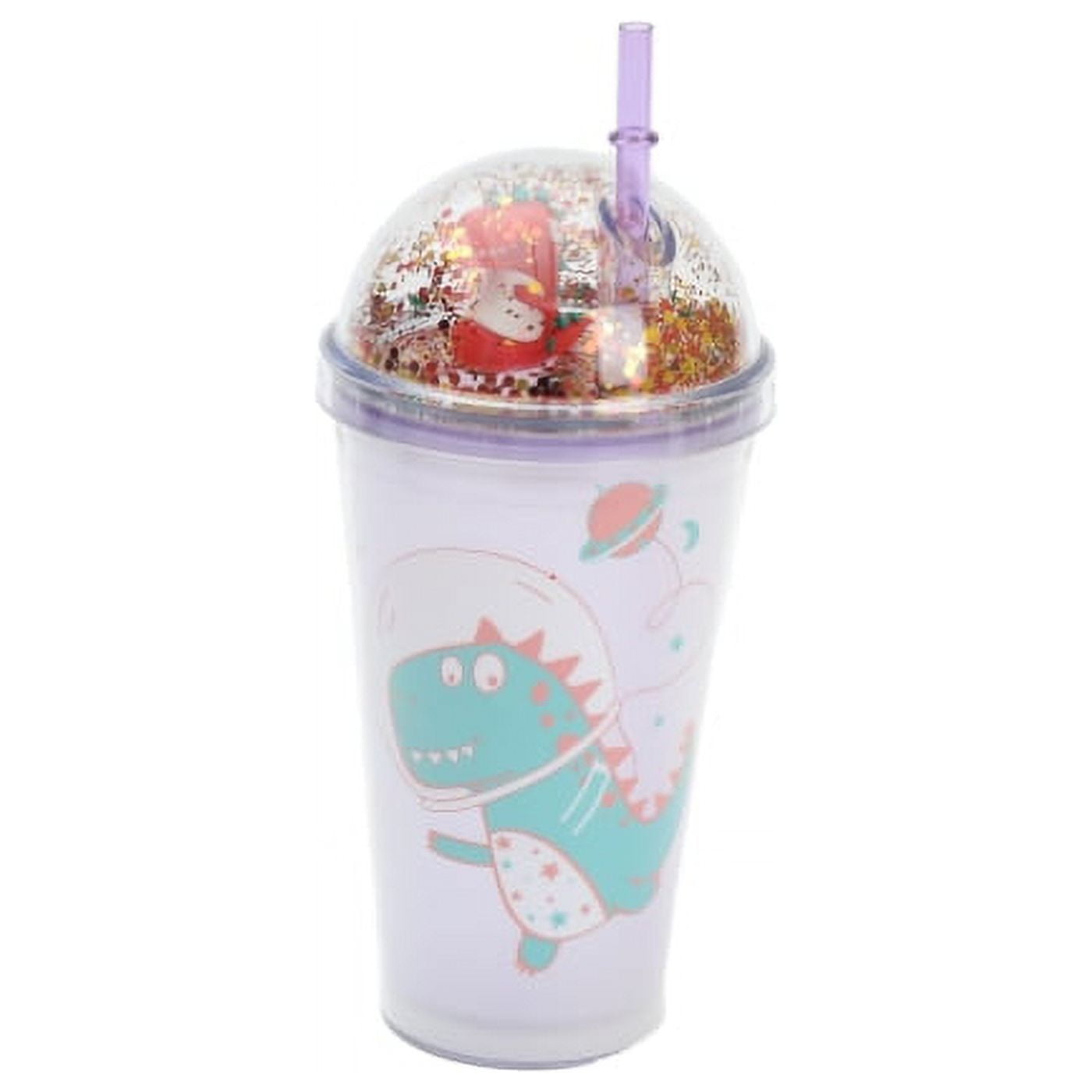 Vaso Con Bombilla Diseño Morado 450Ml | Lider