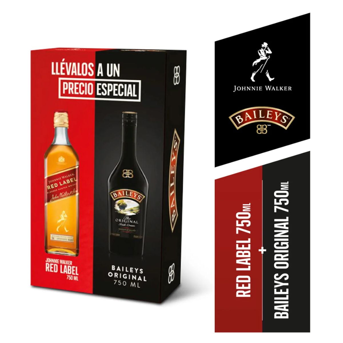 Pack Whiskey Red Label 35° 700cc + Baileys 17° 750cc | Lider