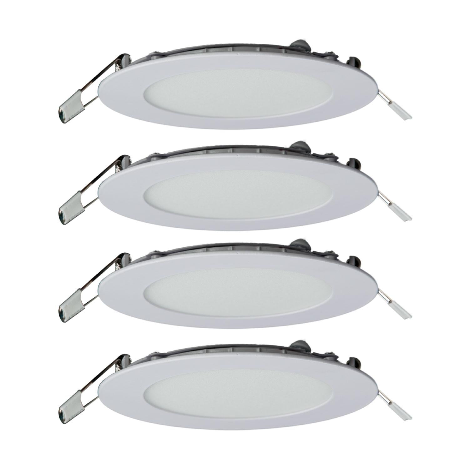 Pack 4 Panel Led Plafon Empotrado Redondo 12w Luz Cálida Blanco | Lider