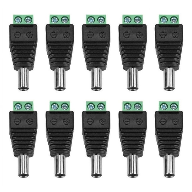 Pack X10 Conector Dc Macho De Poder Dc Cámaras Fuente | Lider