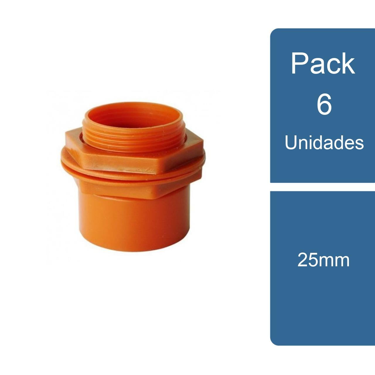 Pack 6 Terminal Conduit He Con Tuerca 25mm | Lider