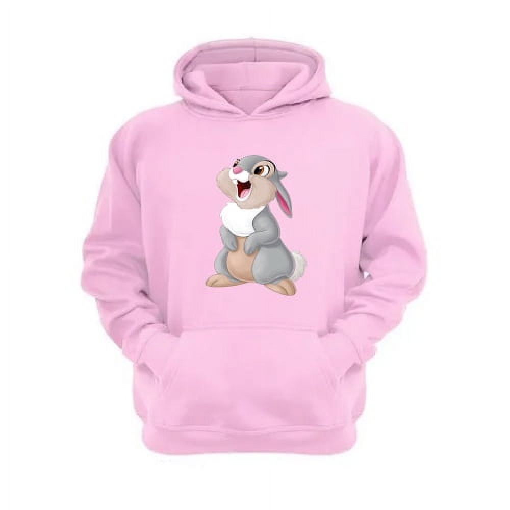 Polerón Canguro Conejo Blanca Dibujos Animados Rosa Talla Xs Unisex | Lider
