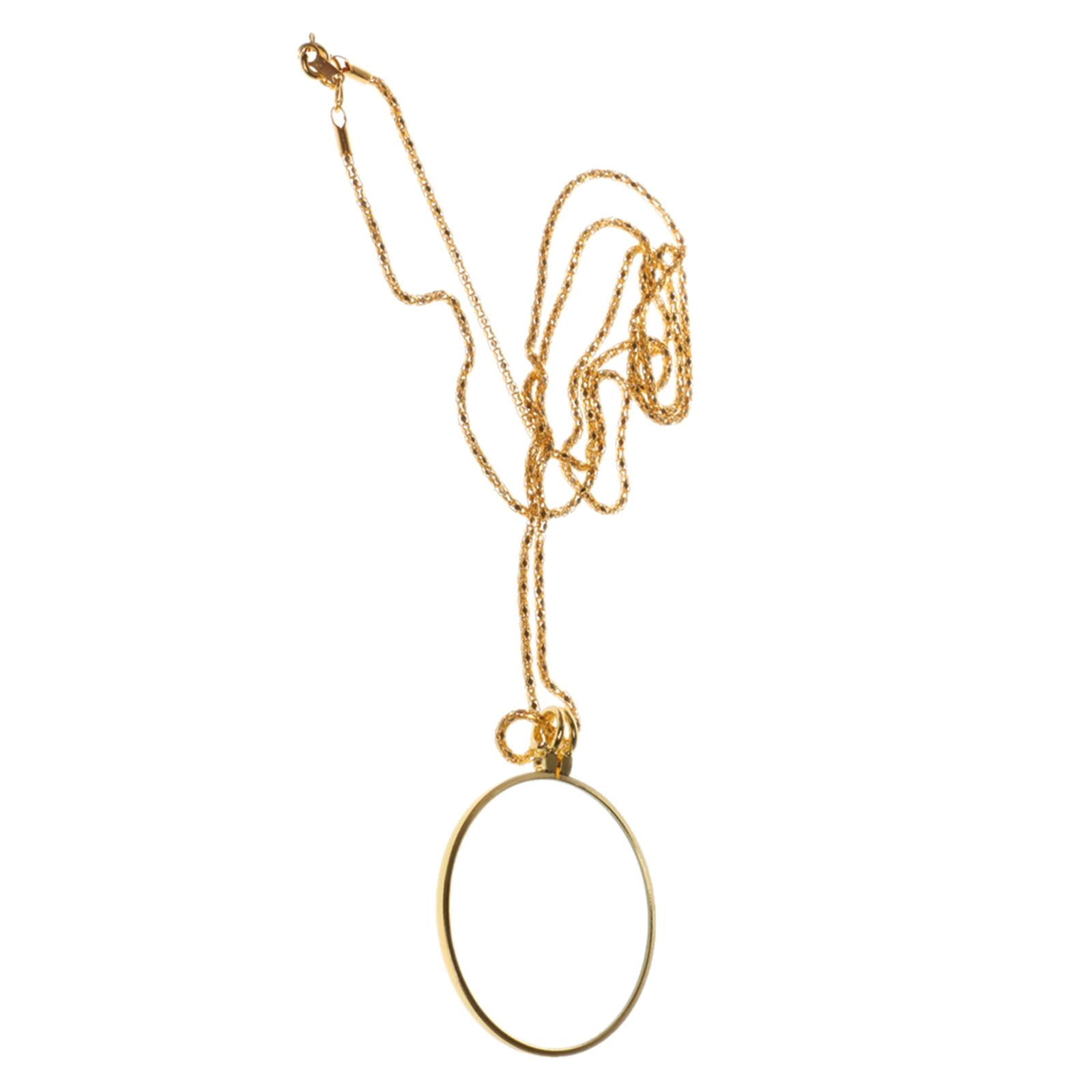 lupa 6x lupa colgante lupa w cadena de oro collar de monóculo | Lider