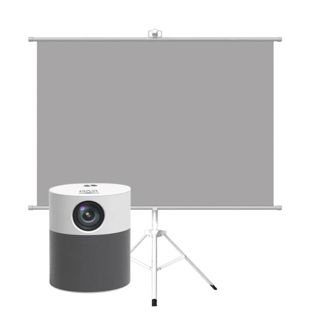 Proyector Led Portátil 360º + Telón Mural 60 pulgadas Levo | Lider