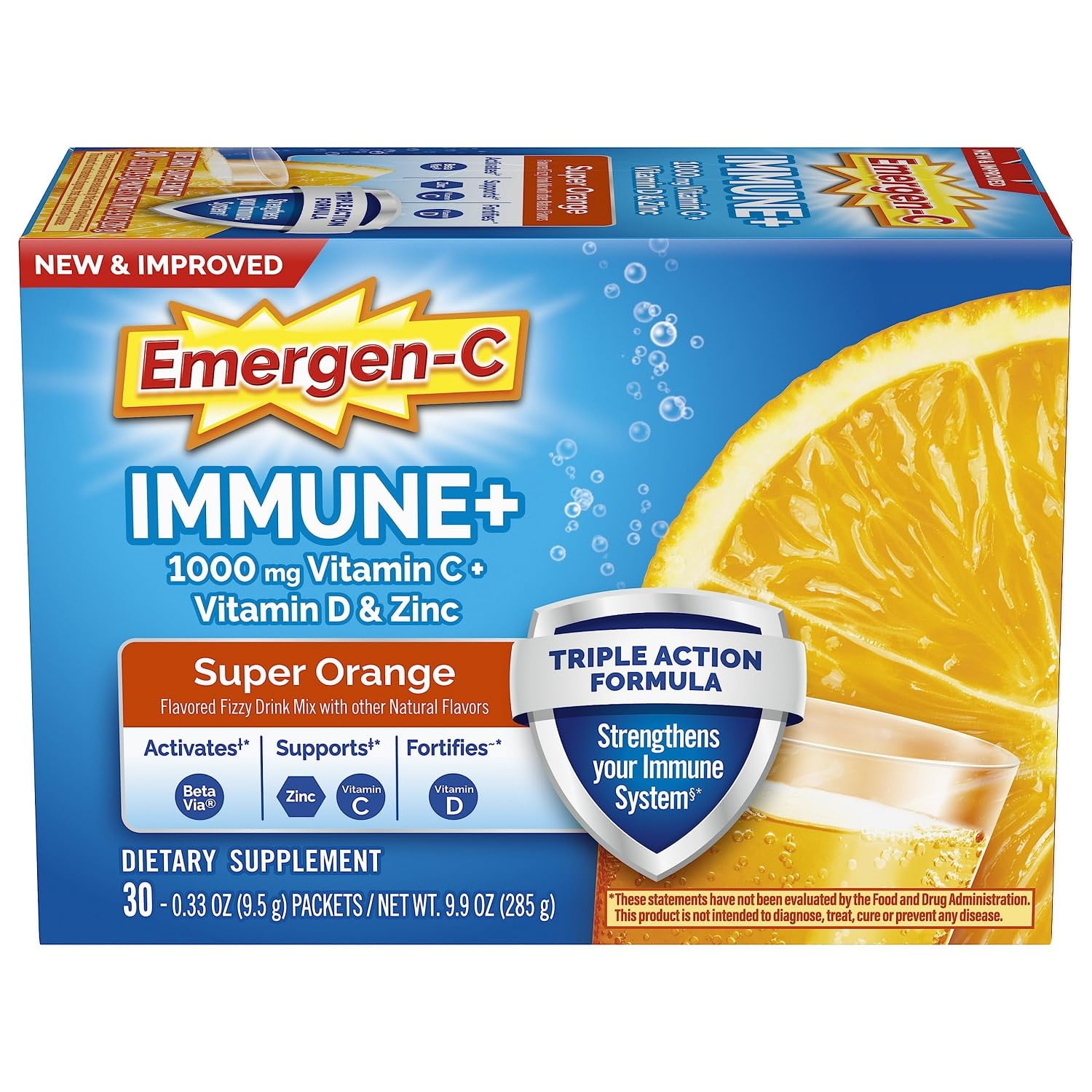 Paquete de 30 polvos Supplement Emergen-C Immune+ Triple Action | Lider
