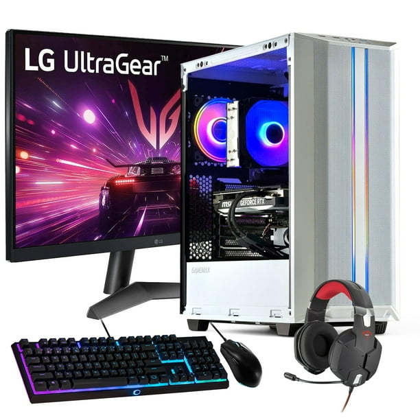 PC GAMER Blanco + MONITOR 24 + Perif: AMD RYZEN 7 5700X 32Gb 1Tb RTX ...