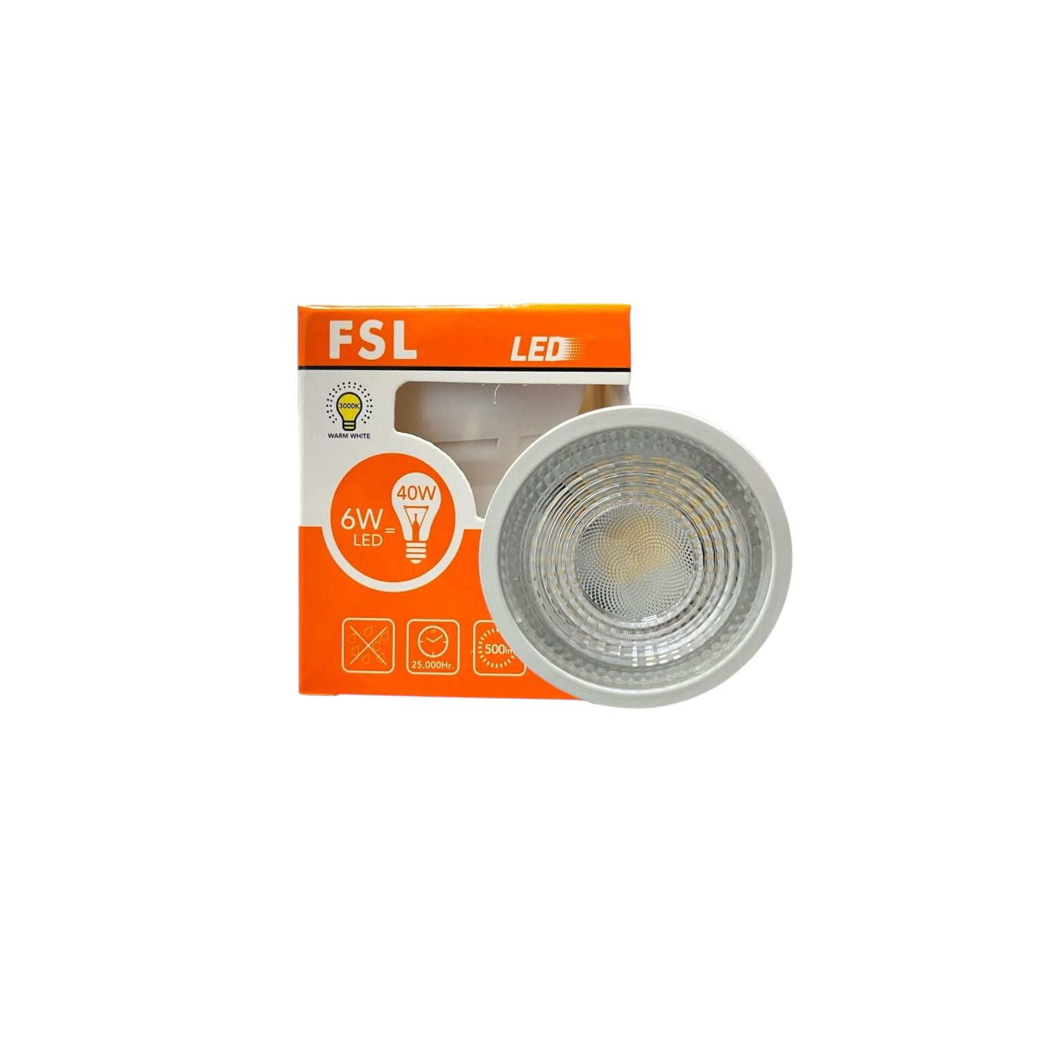 PACK X3 Ampolletas Led Gu10 6w- (Luz Cálida) FSL | Lider