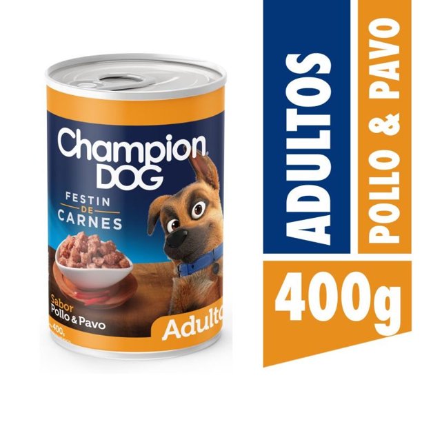 CHAMPION DOG ALIM HUM POLLO Y PAVO 400GR FESTIN | Lider