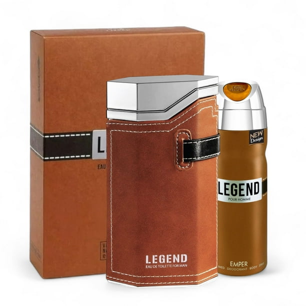 Legend for Men EDT Perfume 3.4 oz/100 ml + 200 ml Deodorant Combo Gift ...