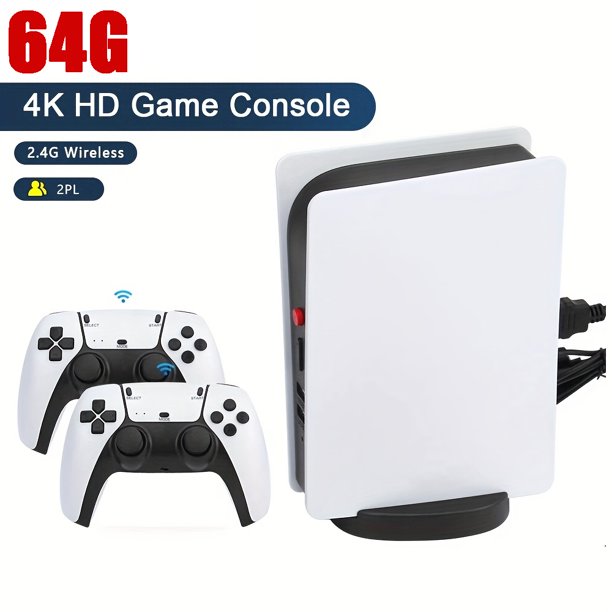 Home Game Console M5 HD 4K Console TV Double, 2.4G Wireless Rocker 9 ...